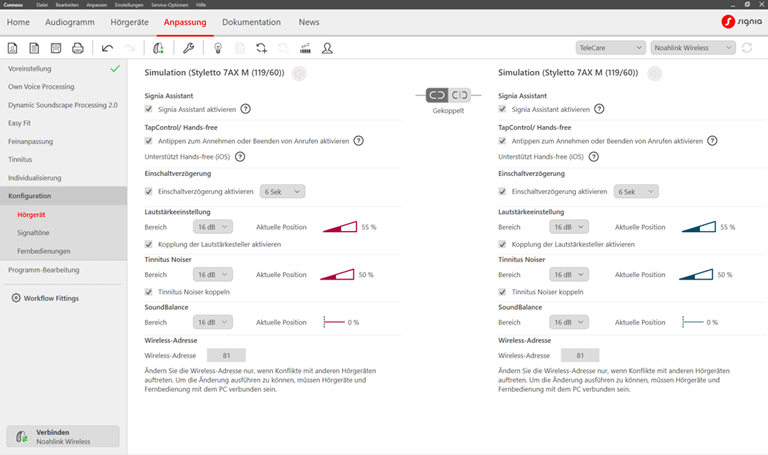 Connexx - Die Anpass-Software für Signia Hörgeräte